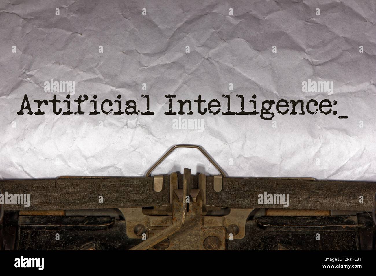 Text Message Artificial Intelligence Written With A Vintage