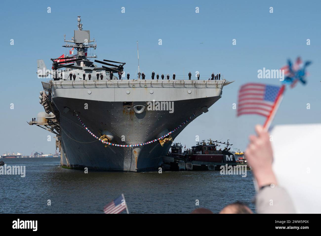 The Wasp Class Amphibious Assault Ship USS Bataan LHD 5 Assigned To