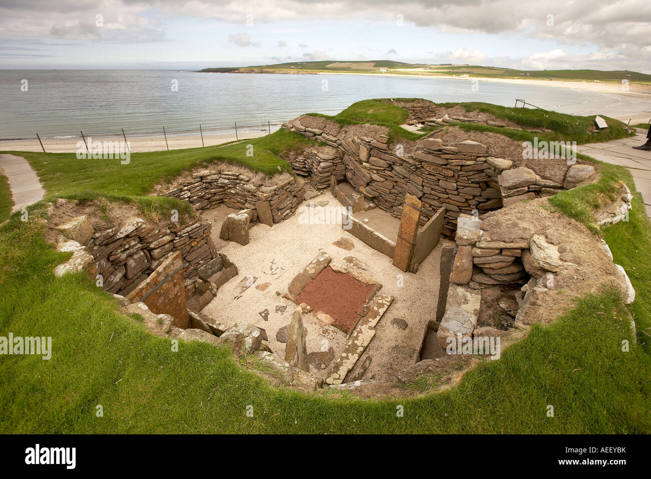 Skara Brae stone age village 3100 BC Bay of Skaill Orkney mainland ...