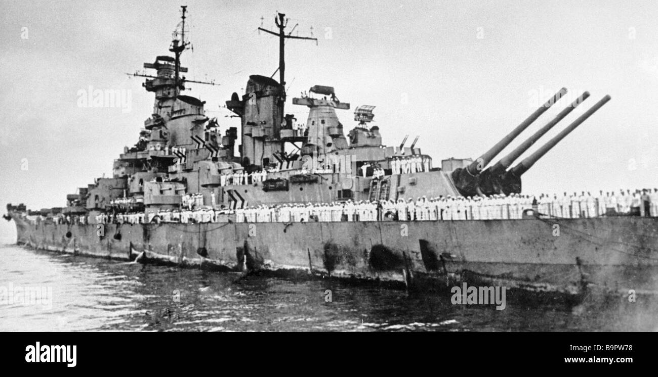 The USS Missouri where the act on Japan s surrender was signed in the ... The USS Missouri where the act on Japan s surrender was signed in the ...