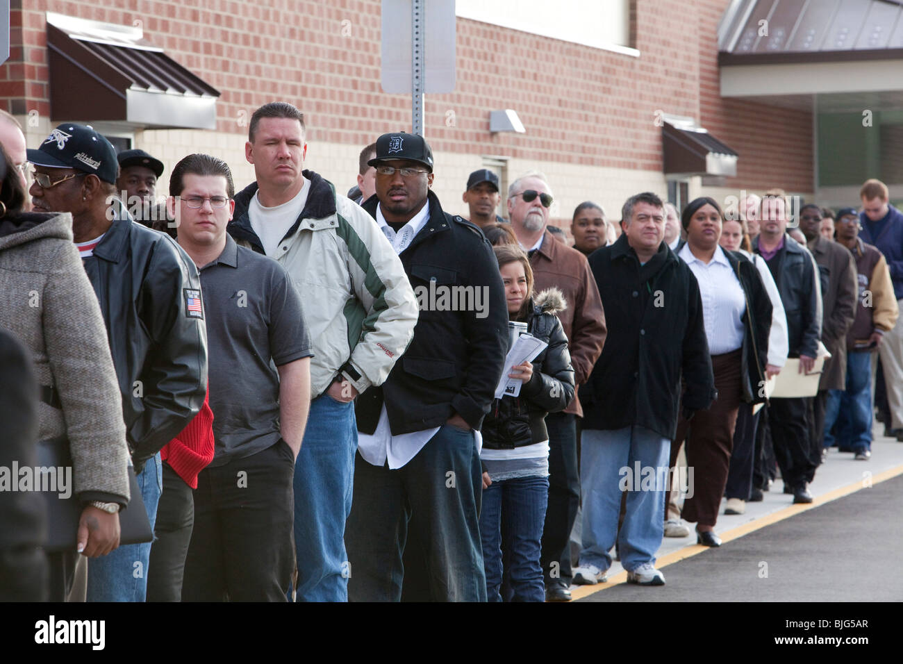 Unemployed People Line Up to Apply for Jobs Stock Photo, Royalty Free ... Unemployed People Line Up to Apply for Jobs Stock Photo, Royalty Free ...