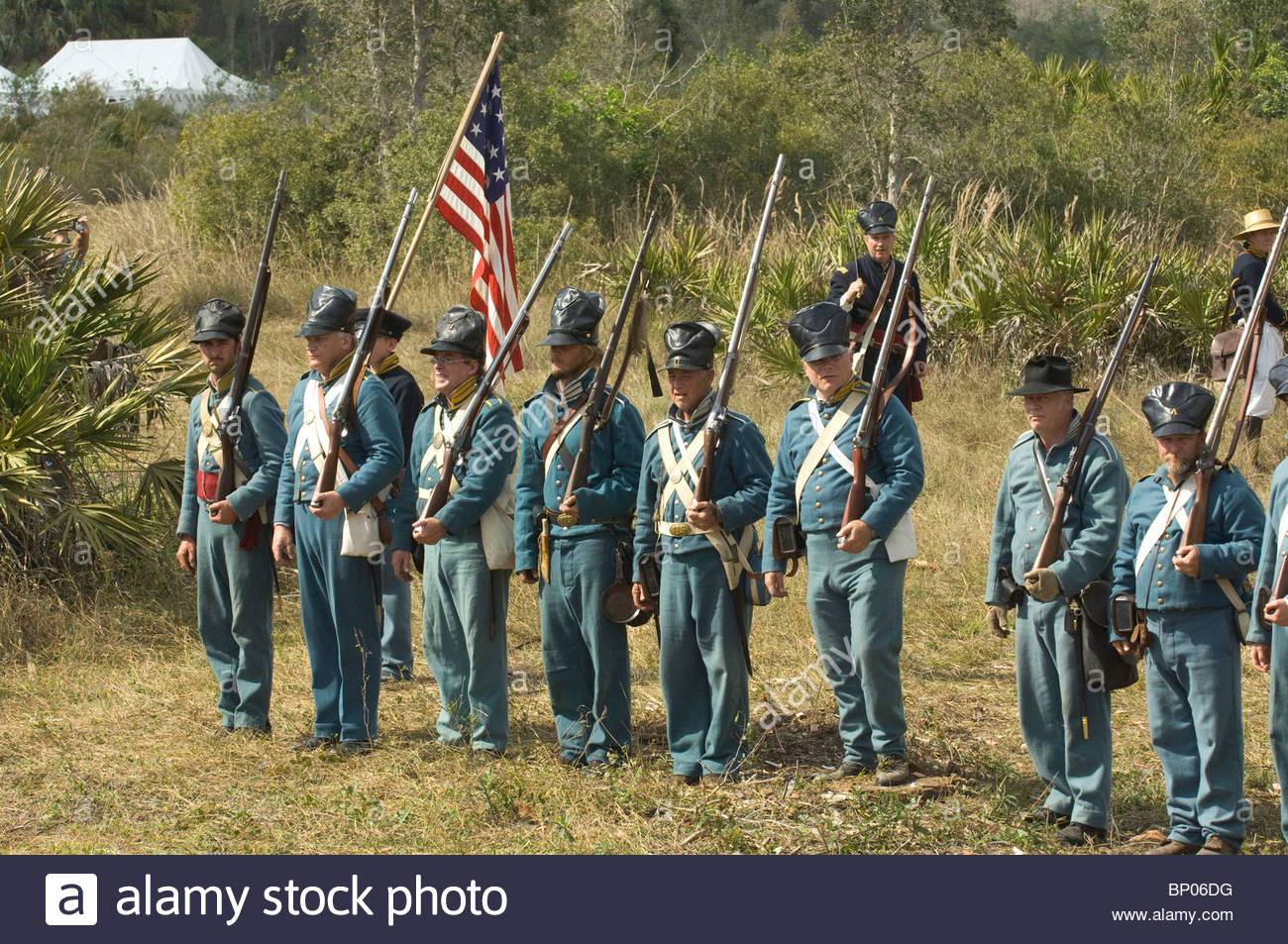 Seminole Indian Tribe Reenactment Of The Second Seminole War, Big Stock ...