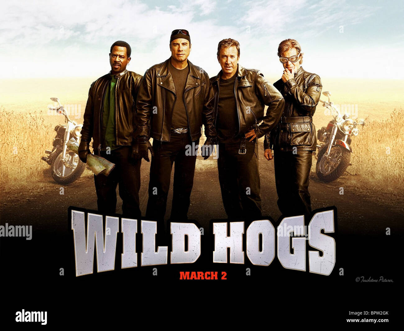 MARTIN LAWRENCE JOHN TRAVOLTA TIM ALLEN & WILLIAM H. MACY WILD HOGS Stock Photo, Royalty Free ...