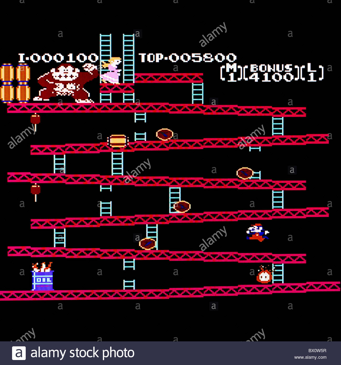 Donkey Kong classic arcade game screen shot Stock Photo: 33211187 - Alamy Donkey Kong classic arcade game screen shot Stock Photo: 33211187 - Alamy