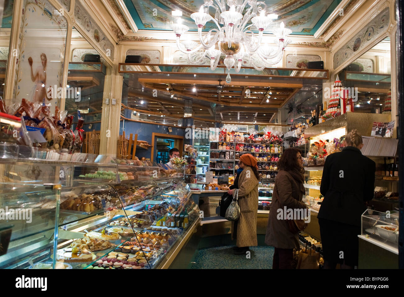Paris, France, people inside French Bakery Shop, French Food Stock ...