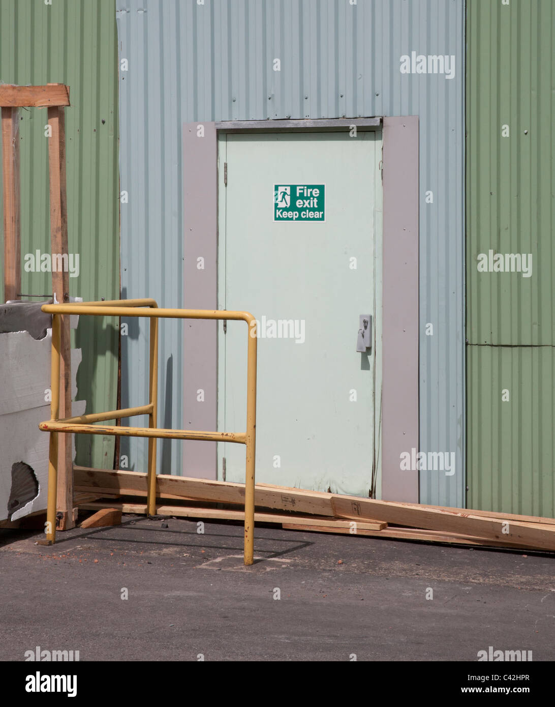 Blocked fire exit Fire Exit keep clear Obstruction and obstructed Stock ... Blocked fire exit Fire Exit keep clear Obstruction and obstructed Stock ...