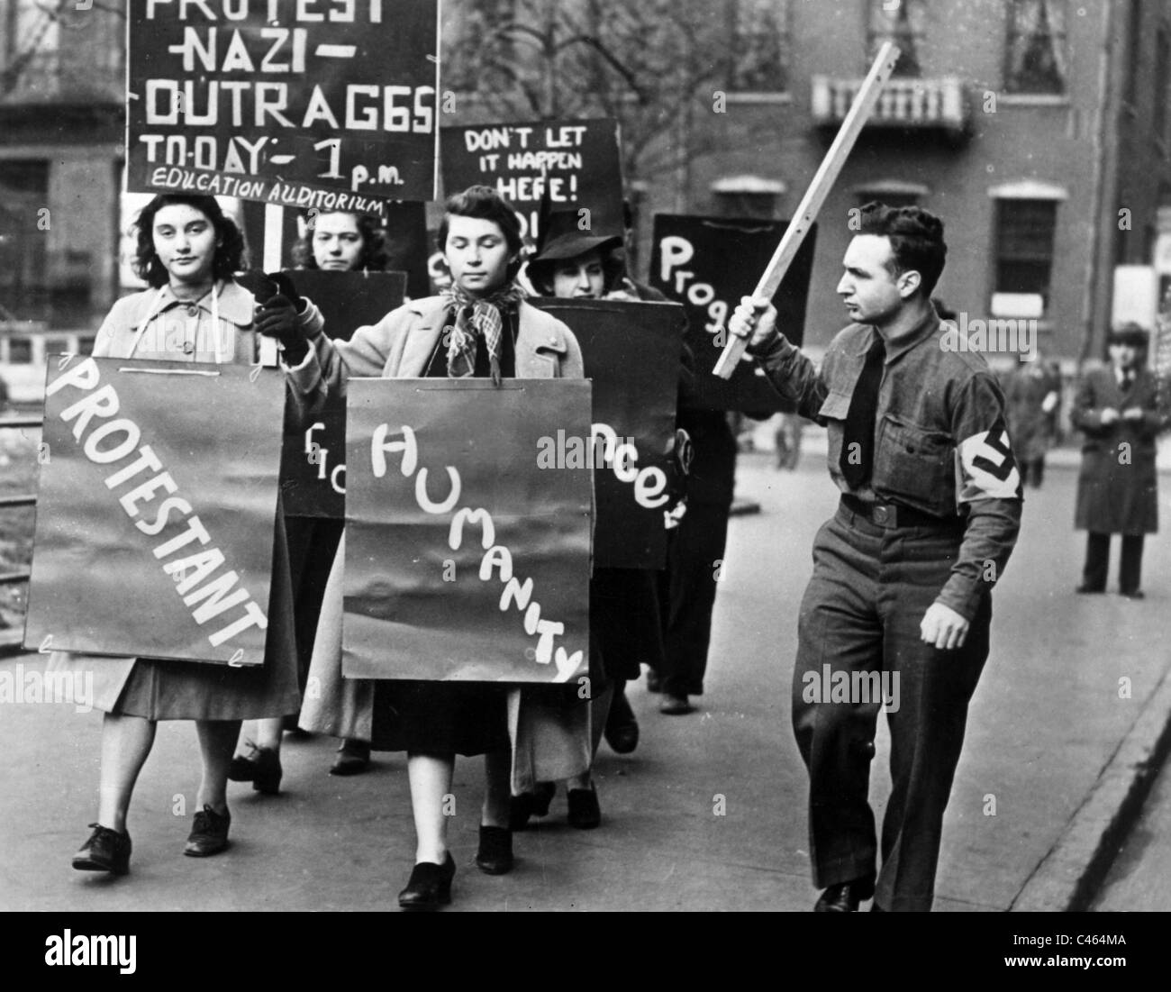 Nazi Germany: Foreign protests against German NS politics Stock Photo ...