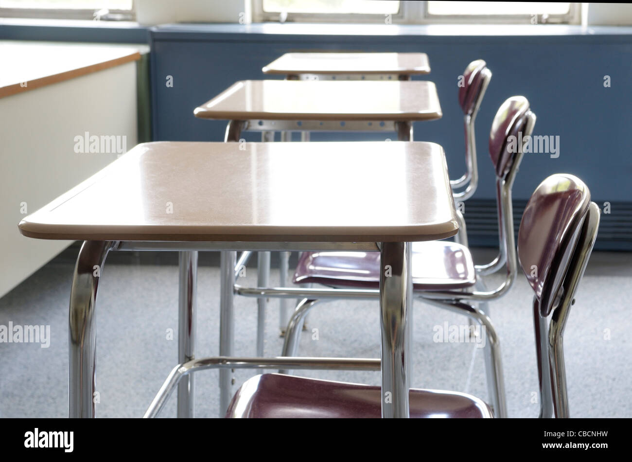 Desks in rows in an empty classroom Stock Photo, Royalty Free Image ... Desks in rows in an empty classroom Stock Photo, Royalty Free Image ...