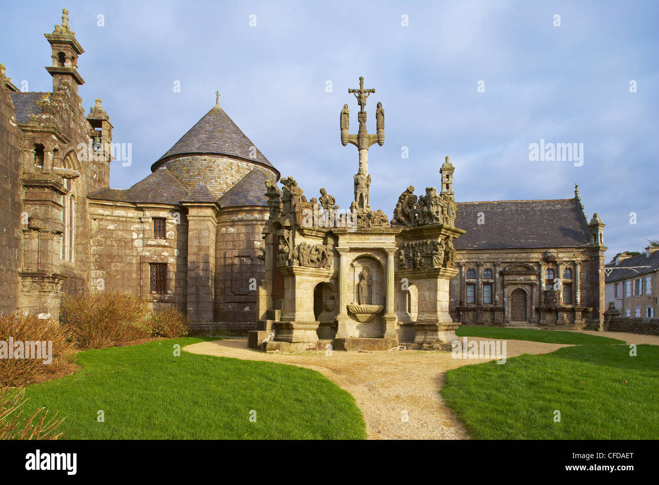 Calvaire, Enclos paroissial at Guimiliau, Finistere, Bretagne Stock Photo, Royalty Free Image ...