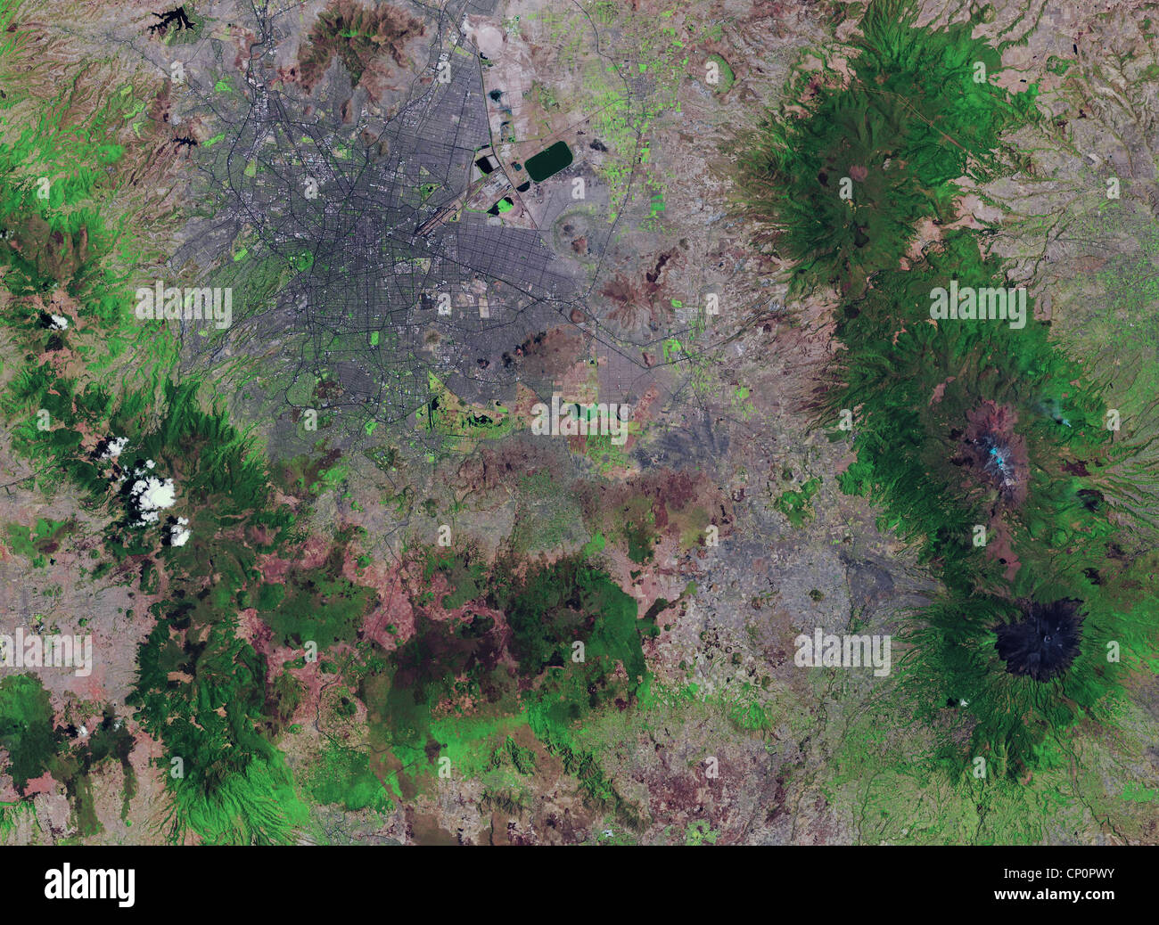 satellite image of Mexico City Stock Photo, Royalty Free Image: 47961143 - Alamy
