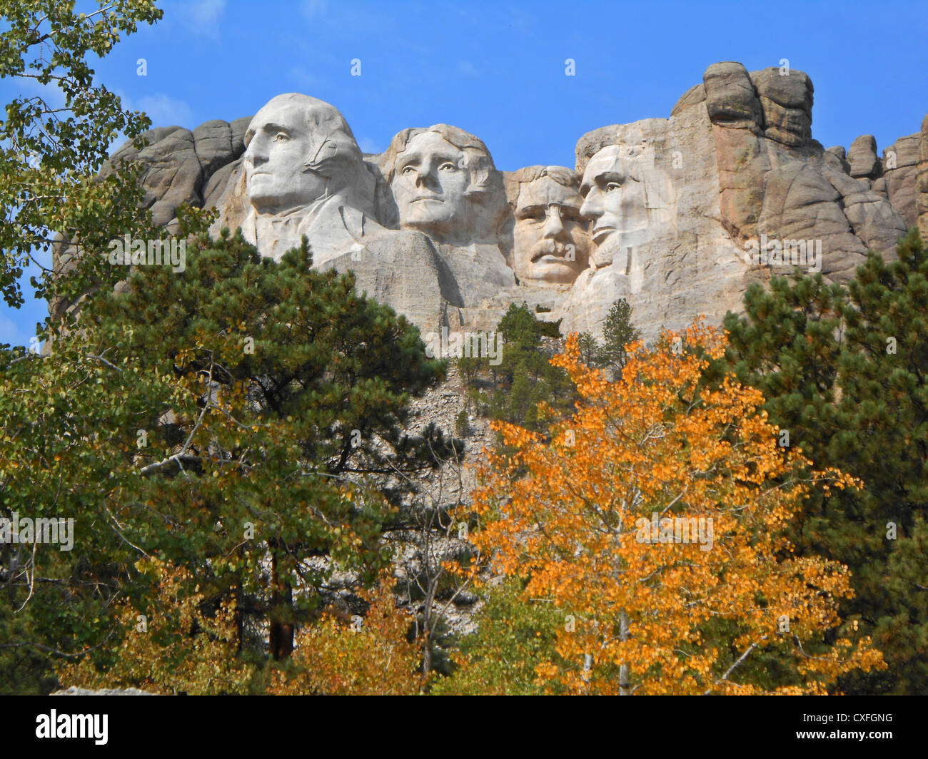 Mt Rushmore South Dakota in the fall Stock Photo, Royalty Free Image ...