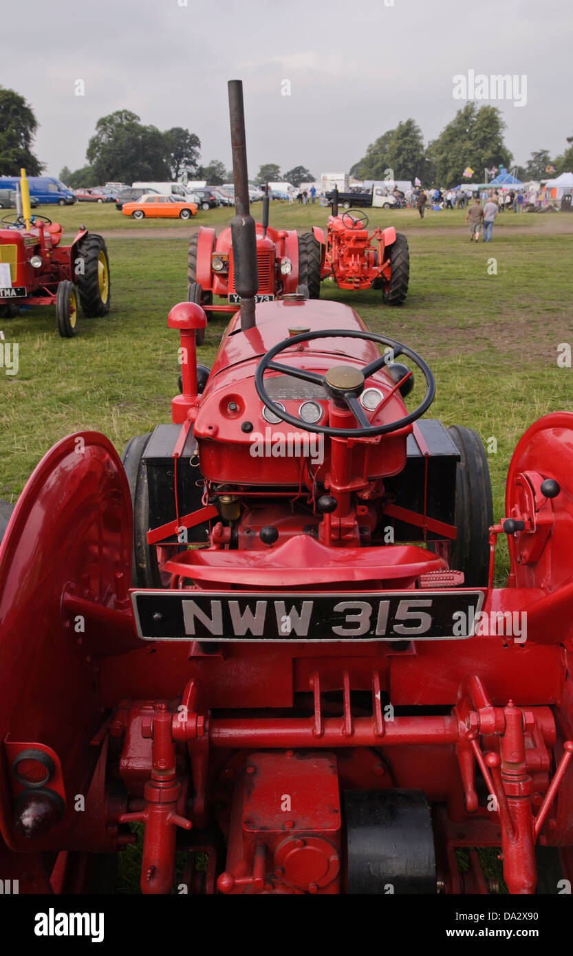 vintage red "david brown" 25d tractor at show rally at the astle park Stock Photo: 57842204 - Alamy