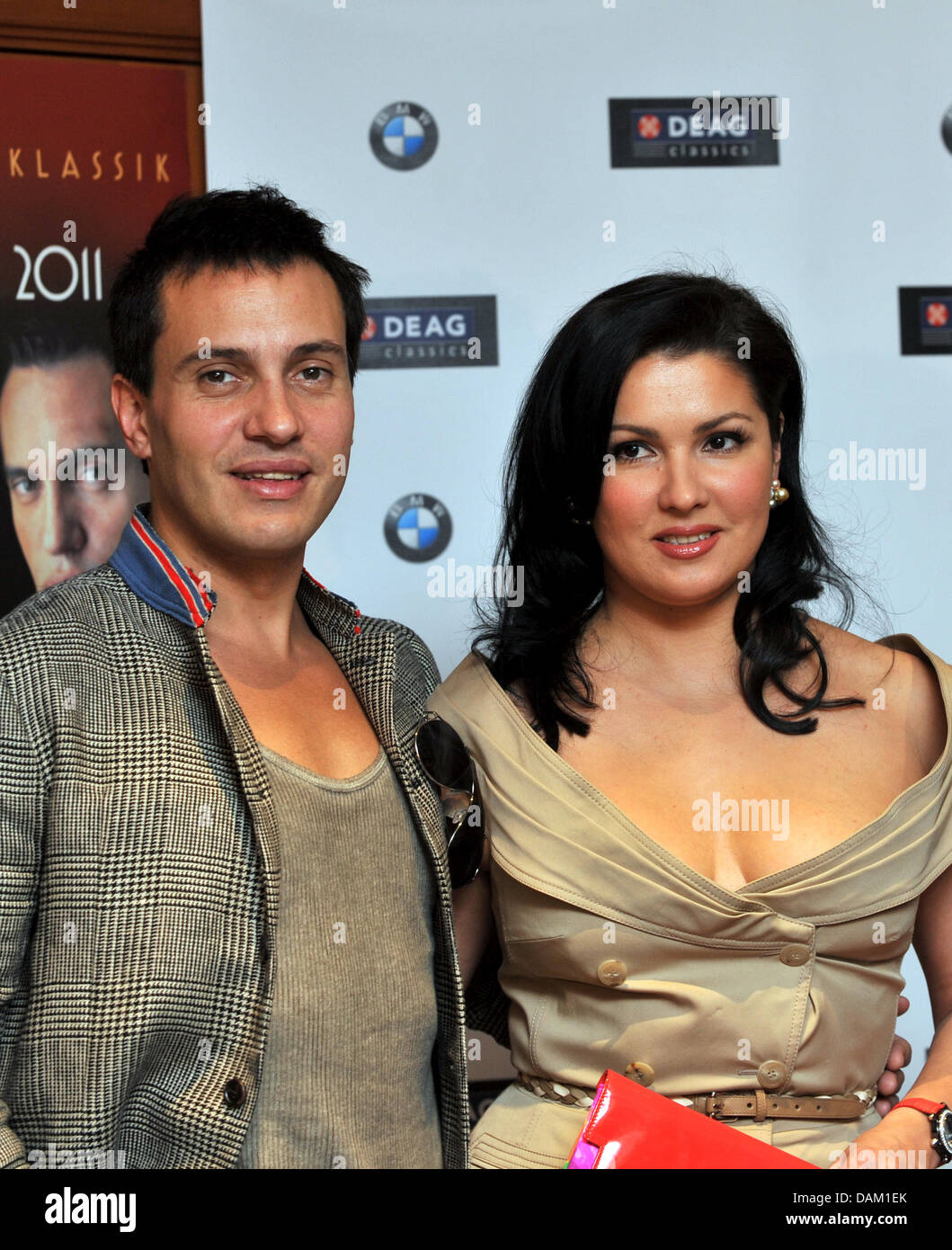 Soprano singer Anna Netrebko and Baritone Erwin Schrott pose for a Stock Photo, Royalty Free ...