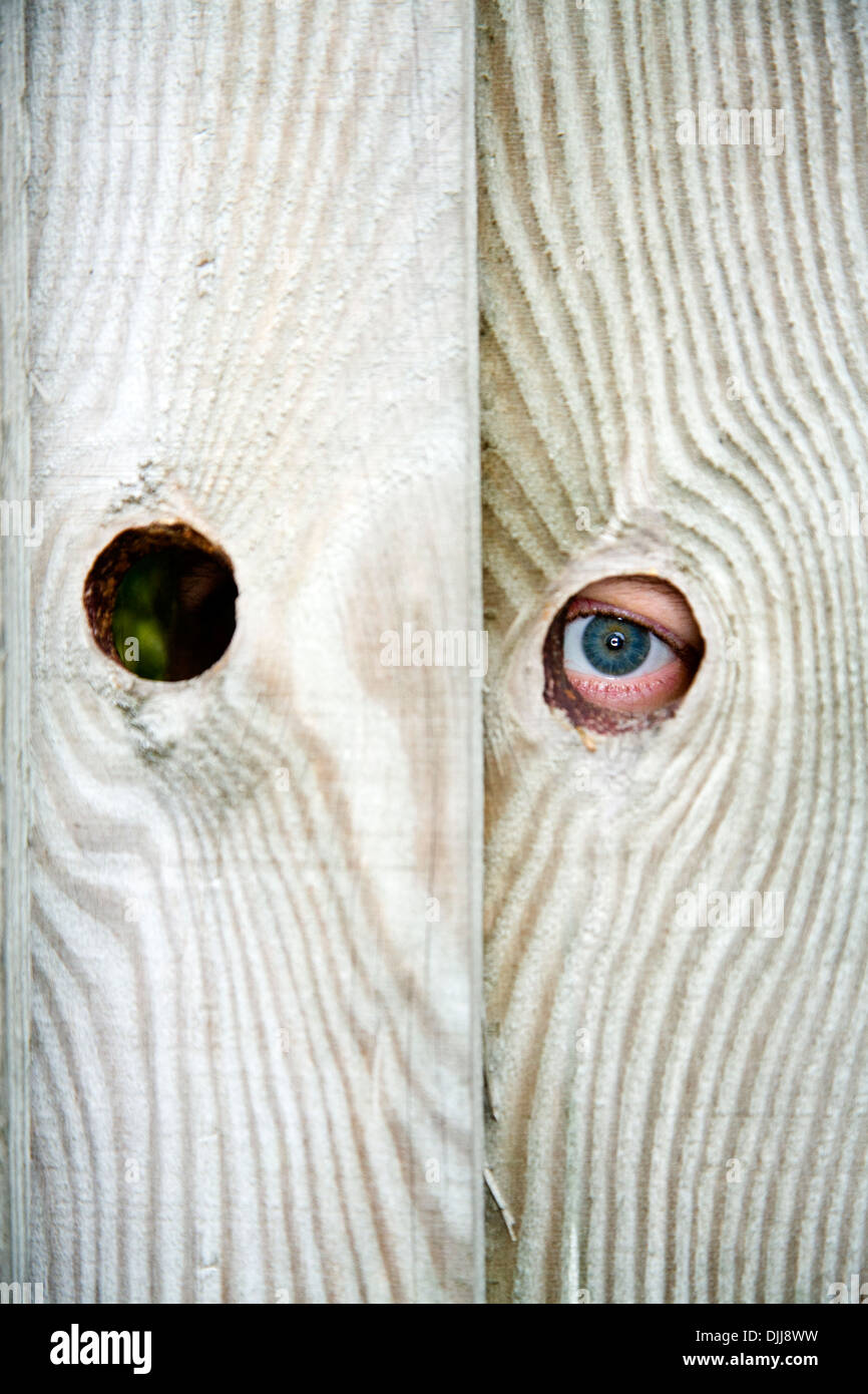 Eye Eyes Of A Nosey Neighbour Neighbor Peeping Spying Through