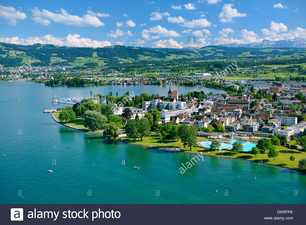 Switzerland, Europe, canton, Thurgau, Arbon, Steinach, swimming-pool Stock Photo, Royalty Free ...