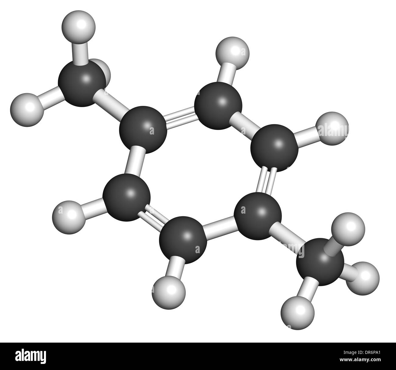 Para xylene p xylene Aromatic Hydrocarbon Molecule Stock Photo