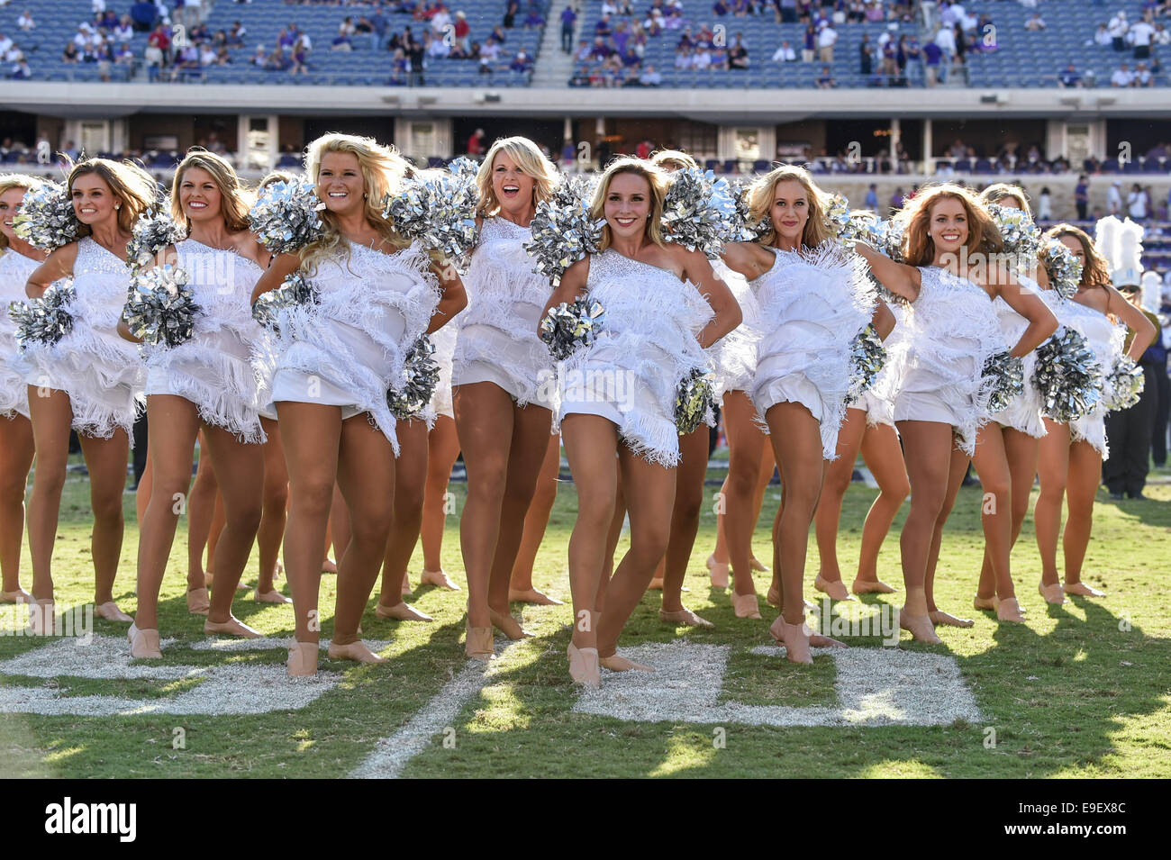 October 25th, 2014: .TCU Show Girls perform during half time of an Stock Photo, Royalty Free ...