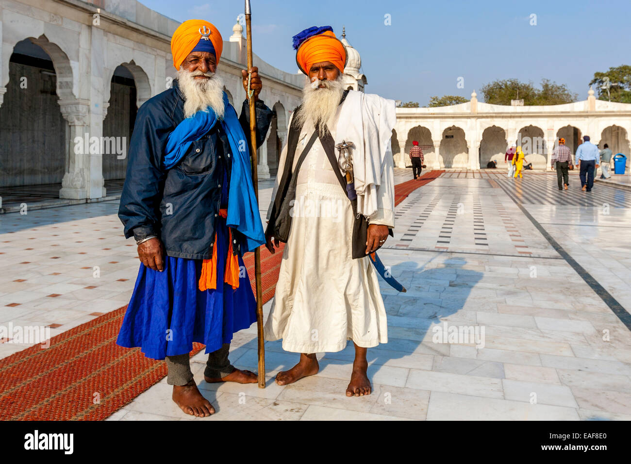 Sikh Men At The Gurdwara Bangla Sahib, Sikh Temple, Delhi, India Stock ... Sikh Men At The Gurdwara Bangla Sahib, Sikh Temple, Delhi, India Stock ...