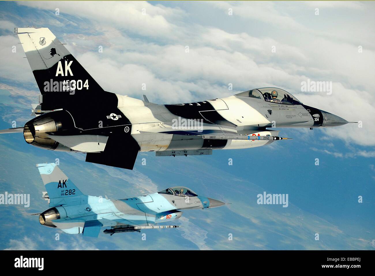 U S Air Force F-16 Aggressor aircraft from the 18th Aggressor Stock Photo, Royalty Free Image ...