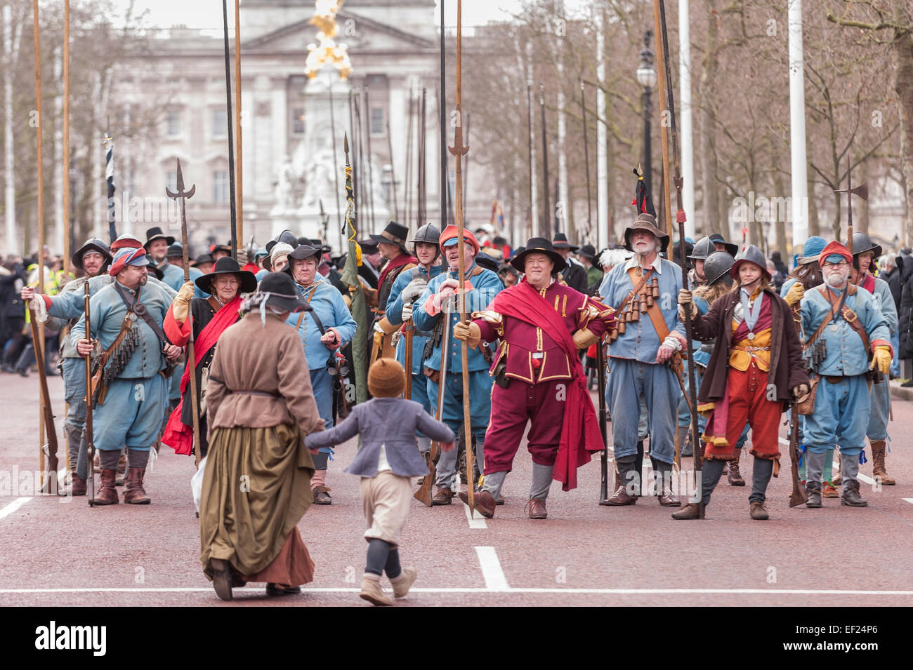 London, UK. 25th January, 2015. Members of The English Civil War Stock ...