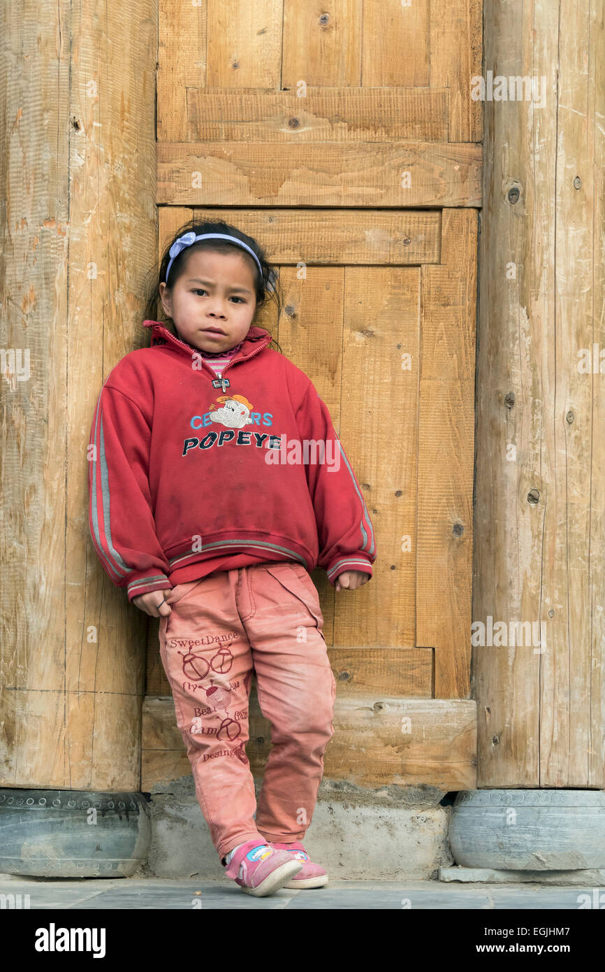 Portrait of a girl, Zhaoxing Dong village, Guizhou Province, China ... Portrait of a girl, Zhaoxing Dong village, Guizhou Province, China ...