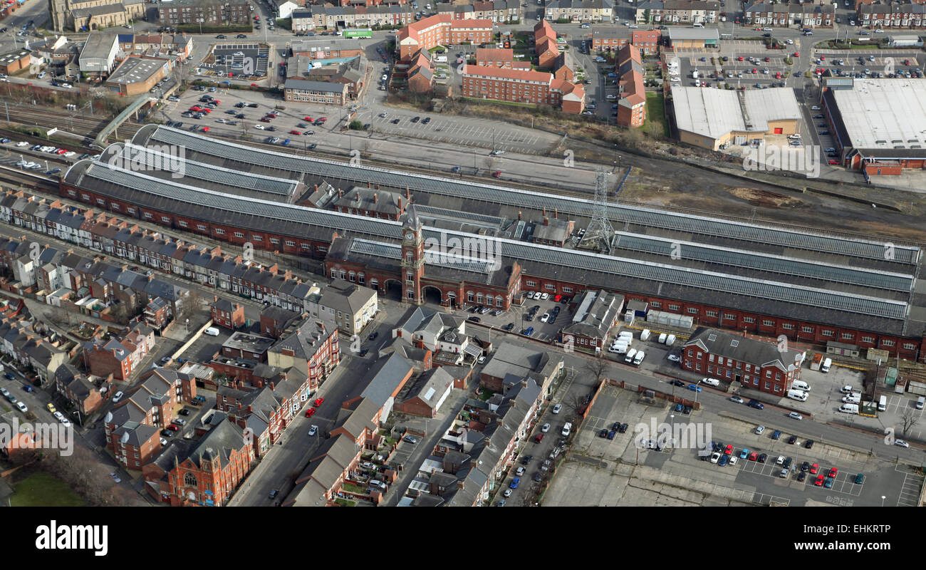 aerial view of Darlington railway station, County Durham, UK Stock ... aerial view of Darlington railway station, County Durham, UK Stock ...