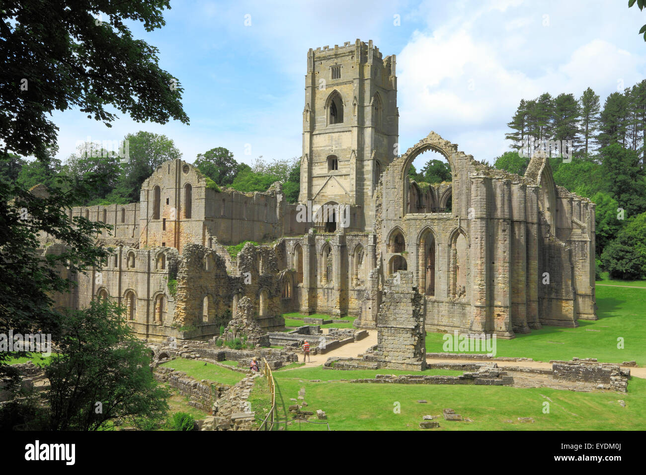 Fountains Abbey, medieval Cistercian monastery, monastic ruins Stock ... Fountains Abbey, medieval Cistercian monastery, monastic ruins Stock ...