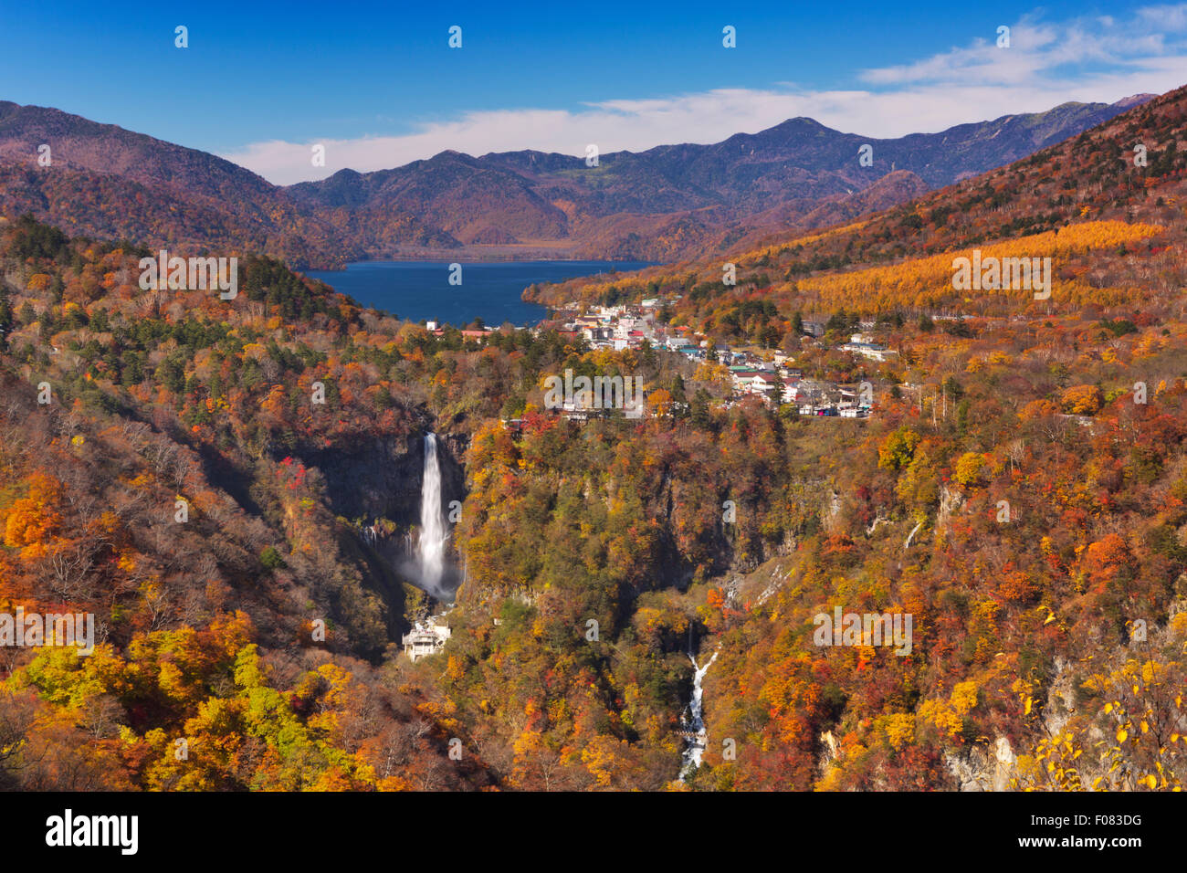 The Kegon Falls (Kegon-no-taki, 華厳の滝) near Nikko, Japan surrounded by ... The Kegon Falls (Kegon-no-taki, 華厳の滝) near Nikko, Japan surrounded by ...