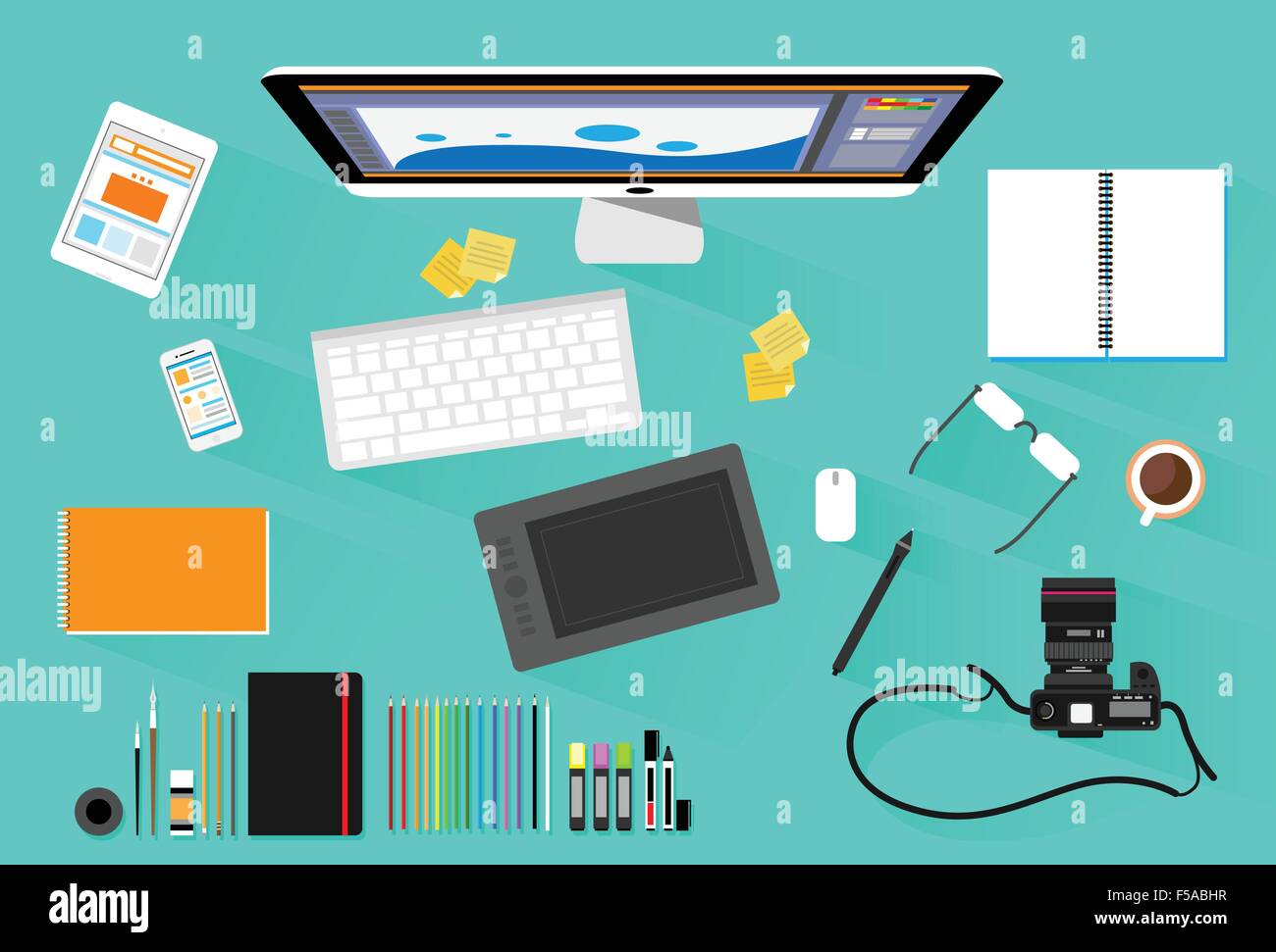 Graphic Designer Photographer Workplace Desk Computer Desktop Stock ... Graphic Designer Photographer Workplace Desk Computer Desktop Stock ...