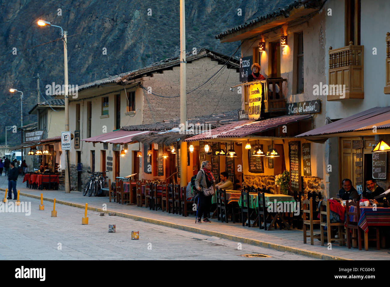 Restaurants, Ollantaytambo, Urubamba, Cusco, Peru Stock Photo, Royalty Free Image: 93779061 - Alamy