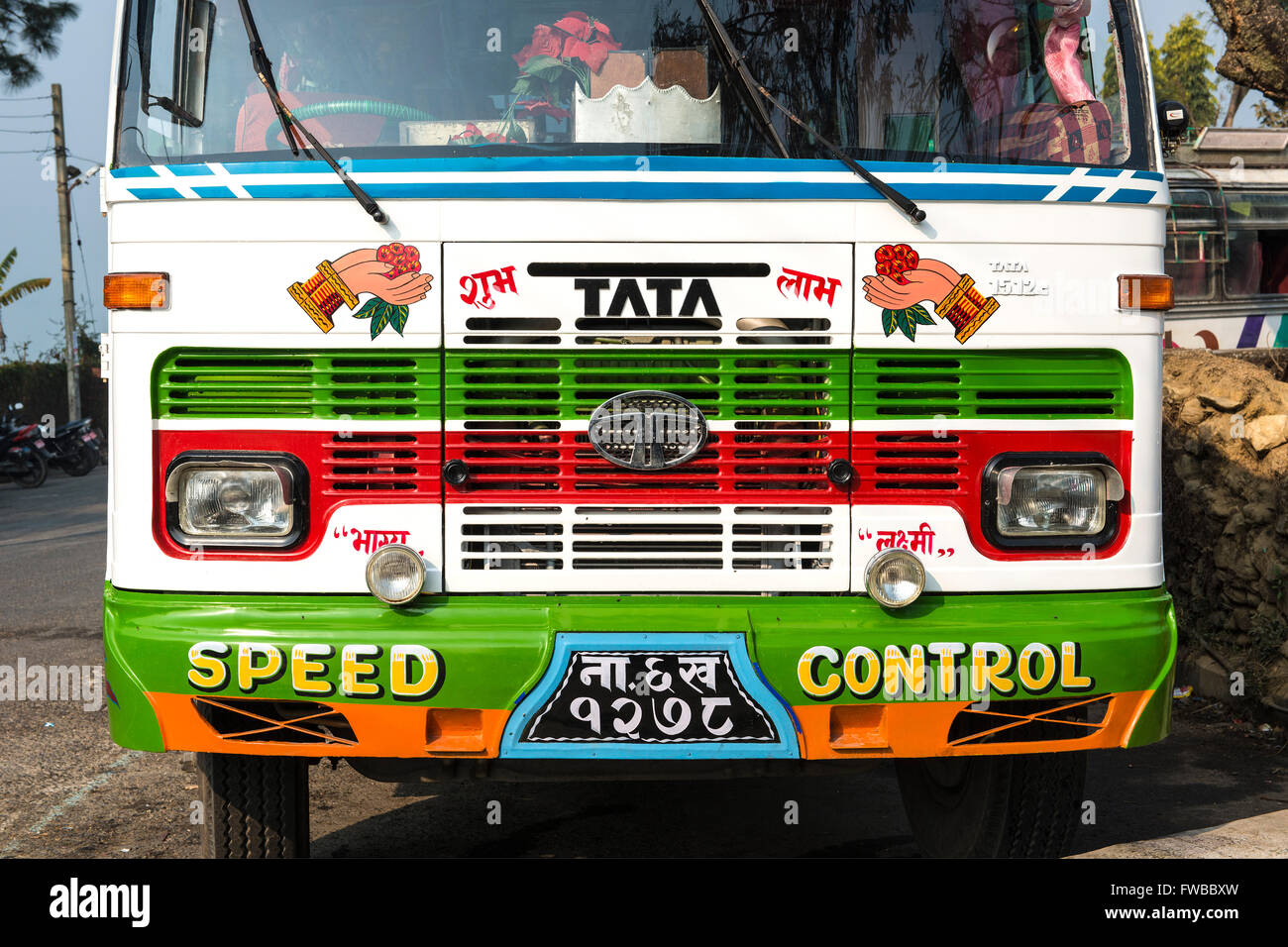 Nepal Pokhara Bus Tata Stock Photo Royalty Free Image 101669089 Alamy