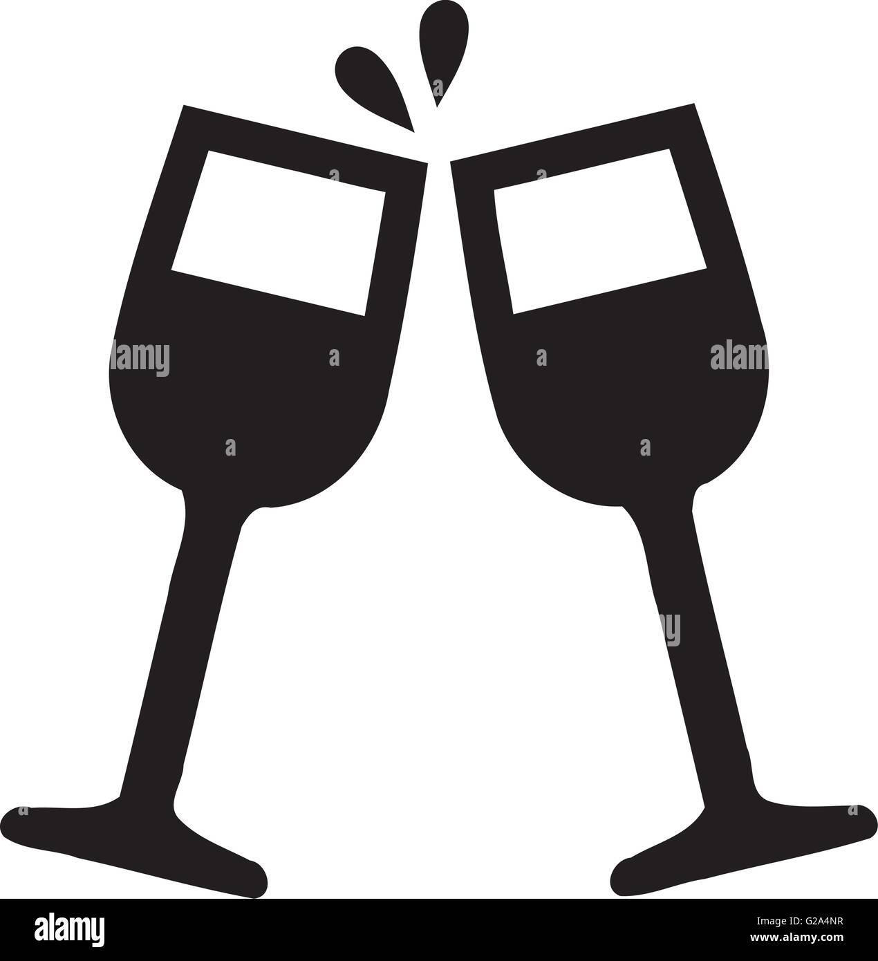 Wine Glasses Cheers Icon Stock Vector Art And Illustration Vector Image