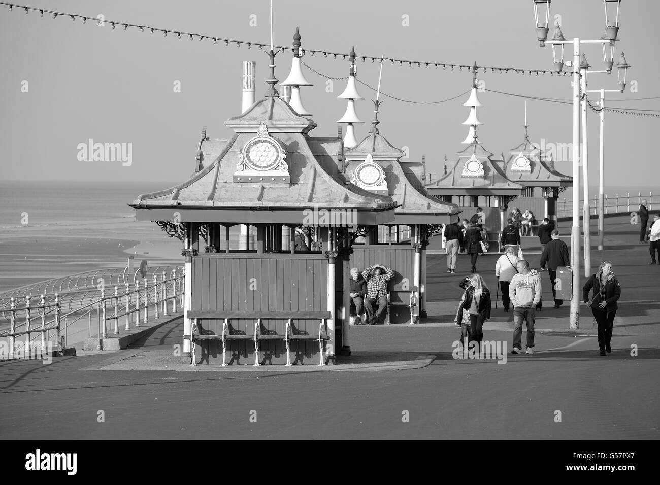 Blackpool Promenade victorian shelters Stock Photo, Royalty Free Image ... Blackpool Promenade victorian shelters Stock Photo, Royalty Free Image ...