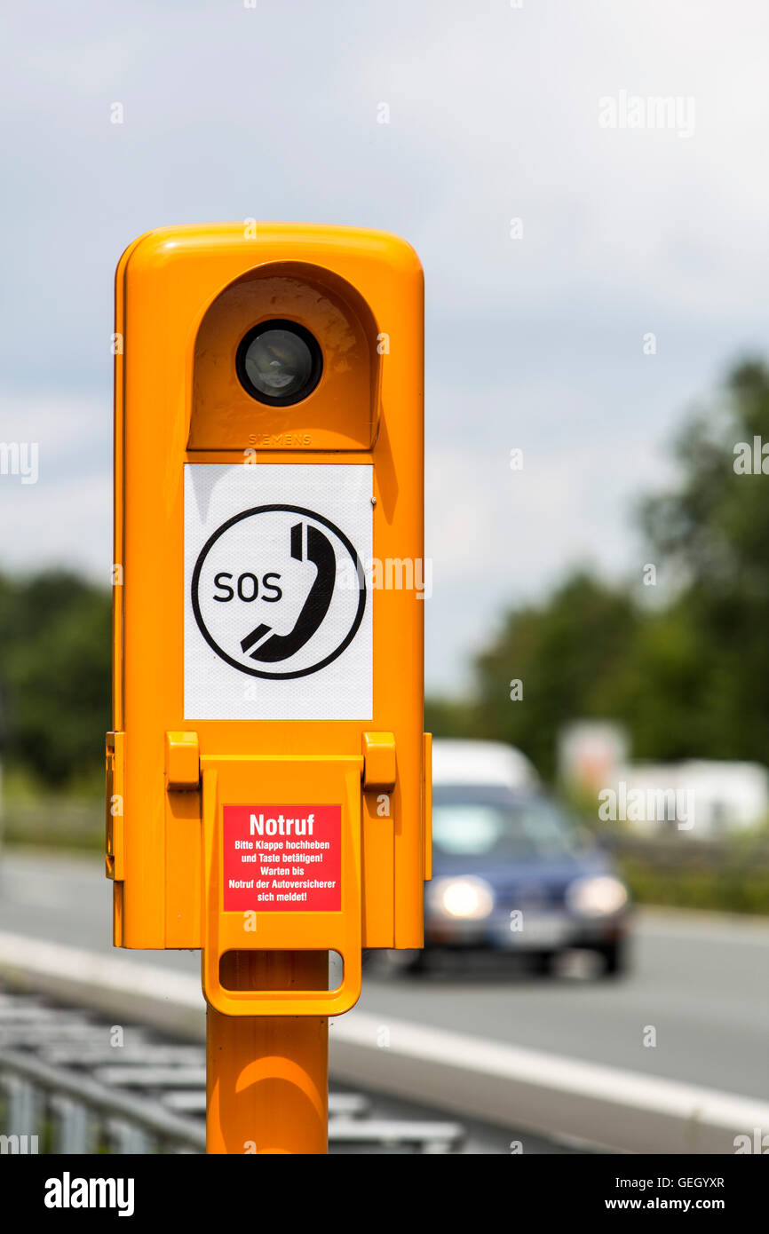 SOS telephone, roadside emergency telephone, call box, along the Stock ... SOS telephone, roadside emergency telephone, call box, along the Stock ...