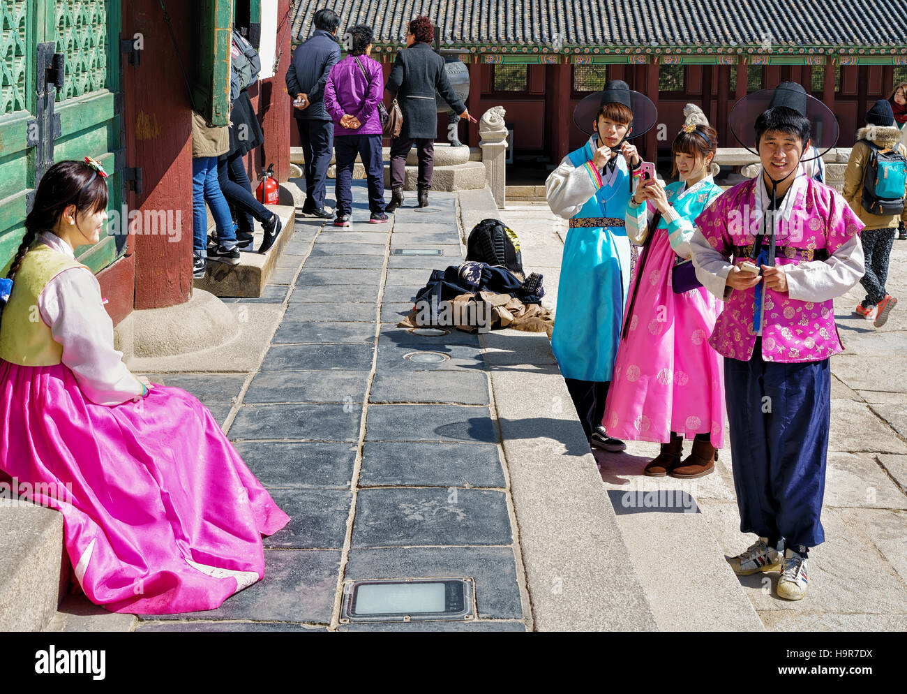Seoul South Korea March 11 2016 Young People In Korean Stock Photo seoul-south-korea-march-11-2016-young-people-in-korean-stock-photo