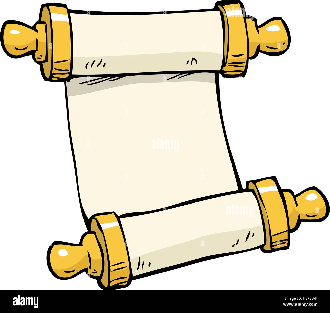 Cartoon doodle ancient scroll on a white background vector Stock Vector Art & Illustration ...