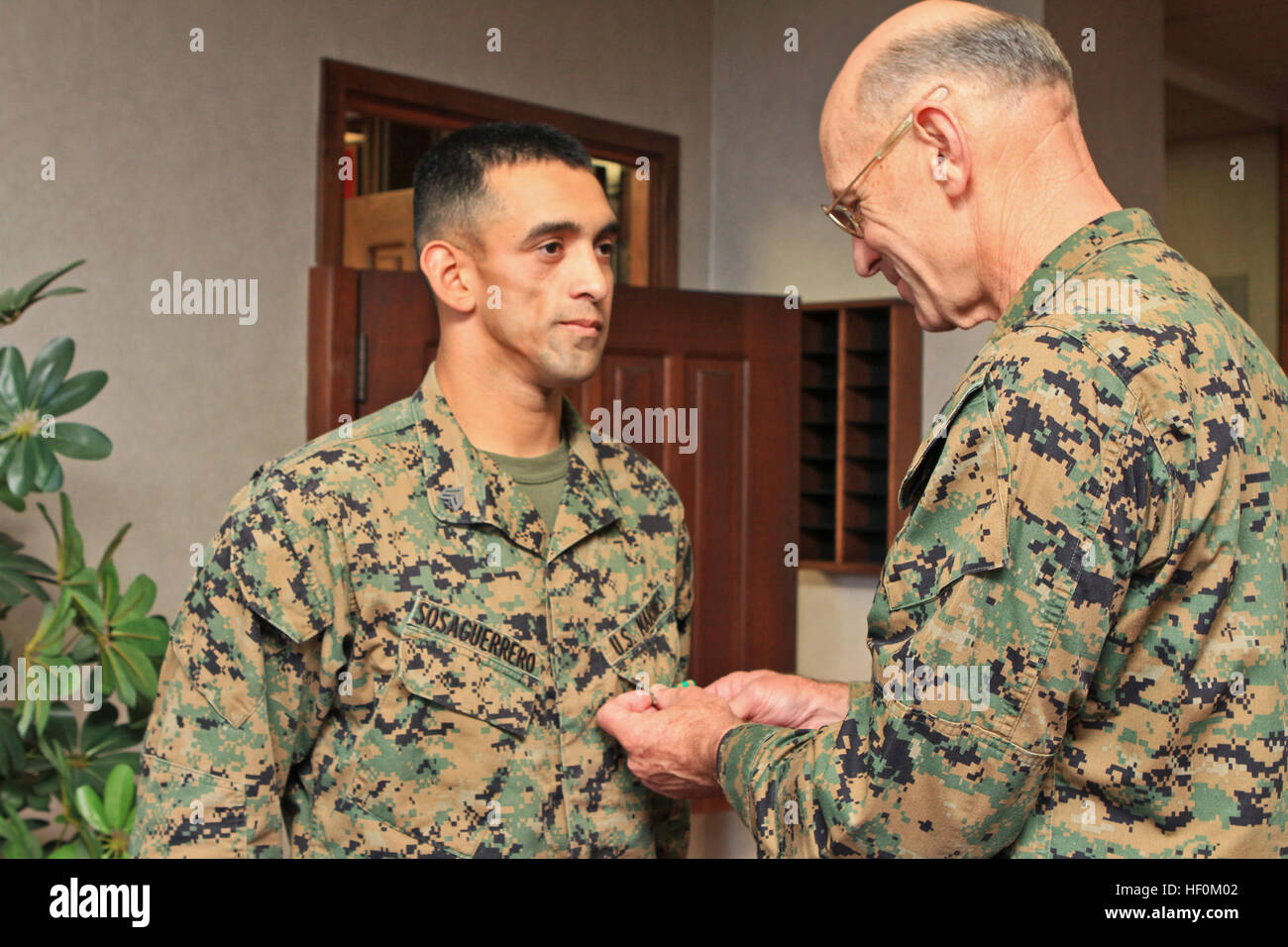 U S Marine Corps Sgt Luis Sosaguerro Left U S Marine Corps Stock