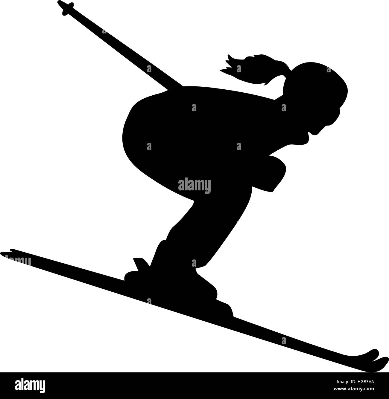 Female skier silhouette downhill Stock Vector Art & Illustration ... Female skier silhouette downhill Stock Vector Art & Illustration ...