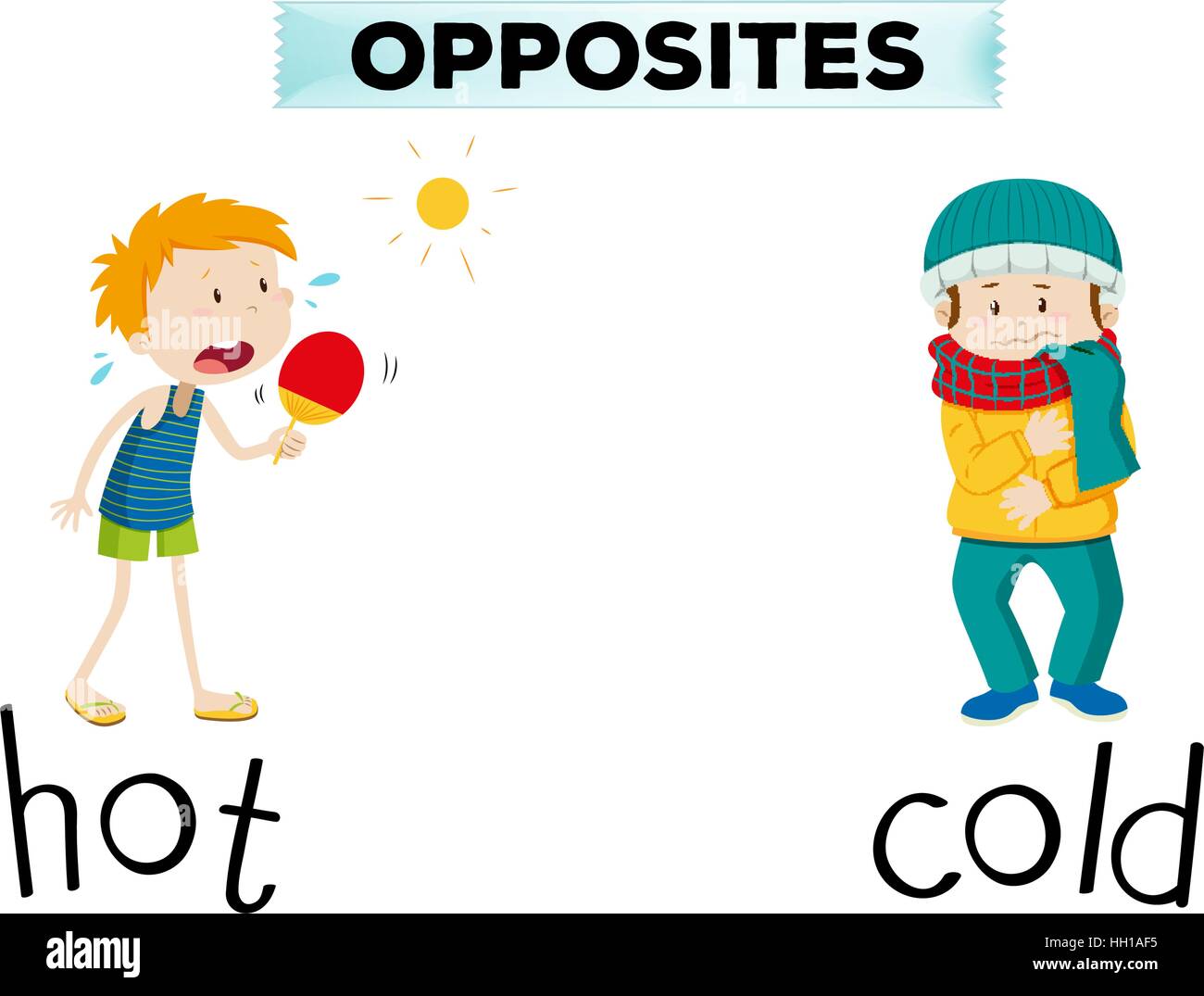 Opposite words for hot and cold illustration Stock Vector Art ... Opposite words for hot and cold illustration Stock Vector Art ...