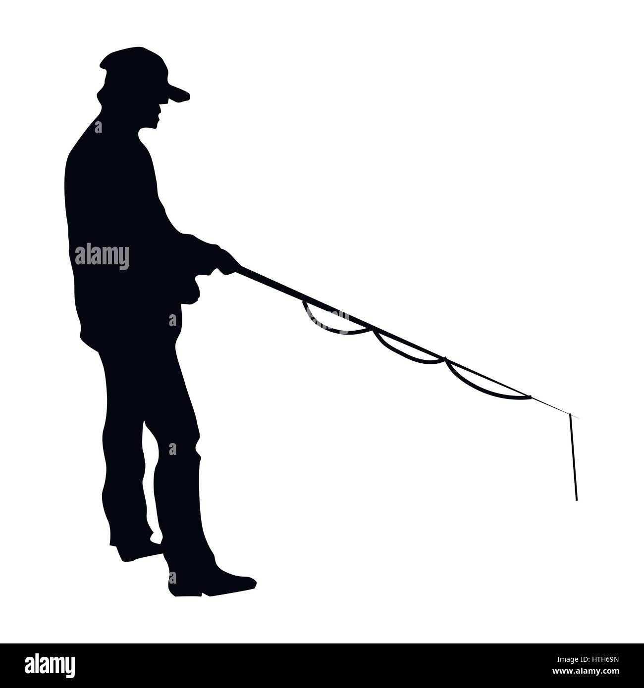 Fisherman silhouette black Stock Vector Art & Illustration, Vector ... Fisherman silhouette black Stock Vector Art & Illustration, Vector ...