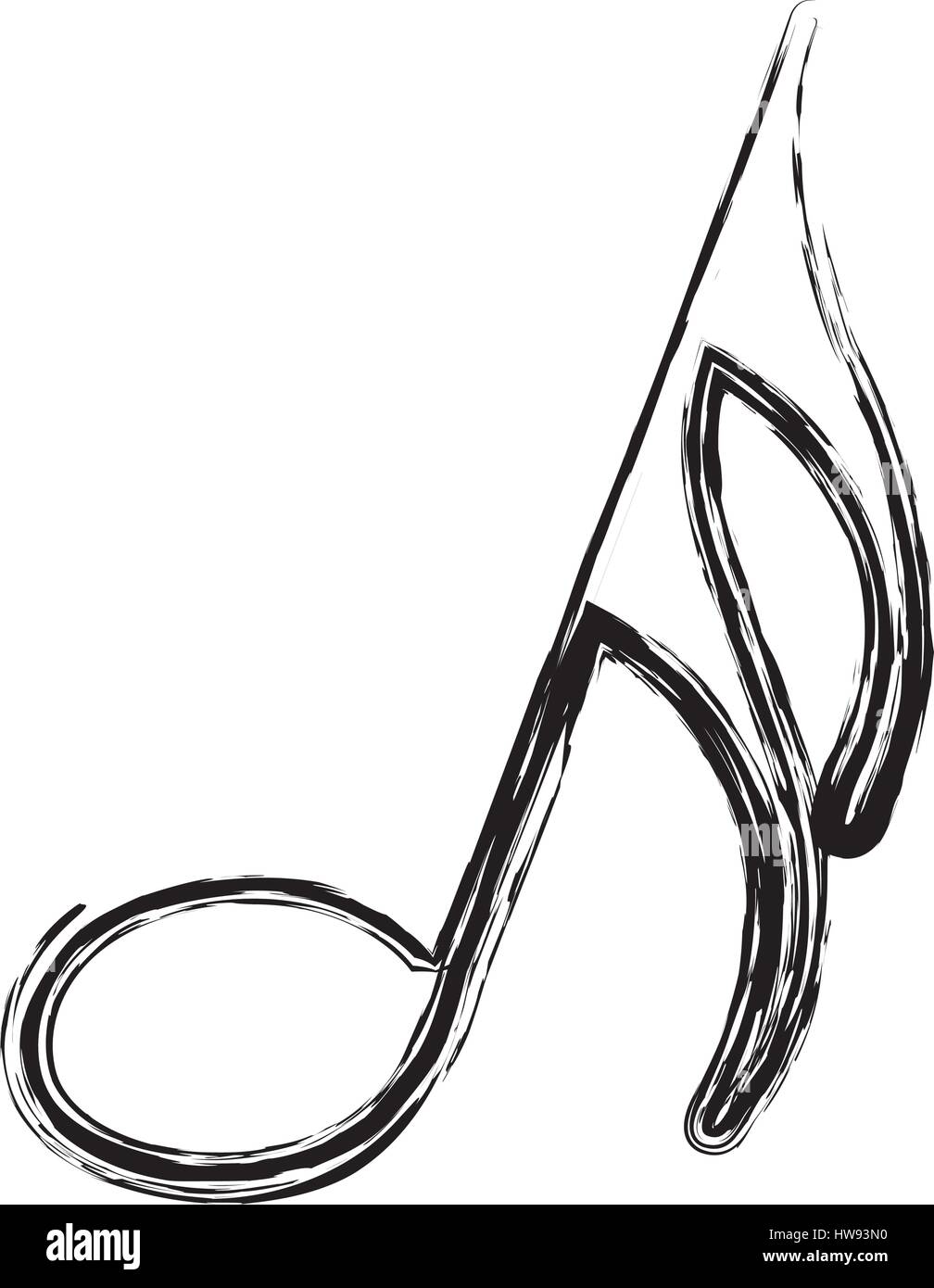monochrome sketch with semiquaver note Stock Vector Art & Illustration ... monochrome sketch with semiquaver note Stock Vector Art & Illustration ...