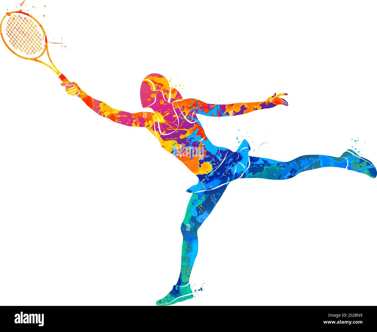 Tennis Player Vector