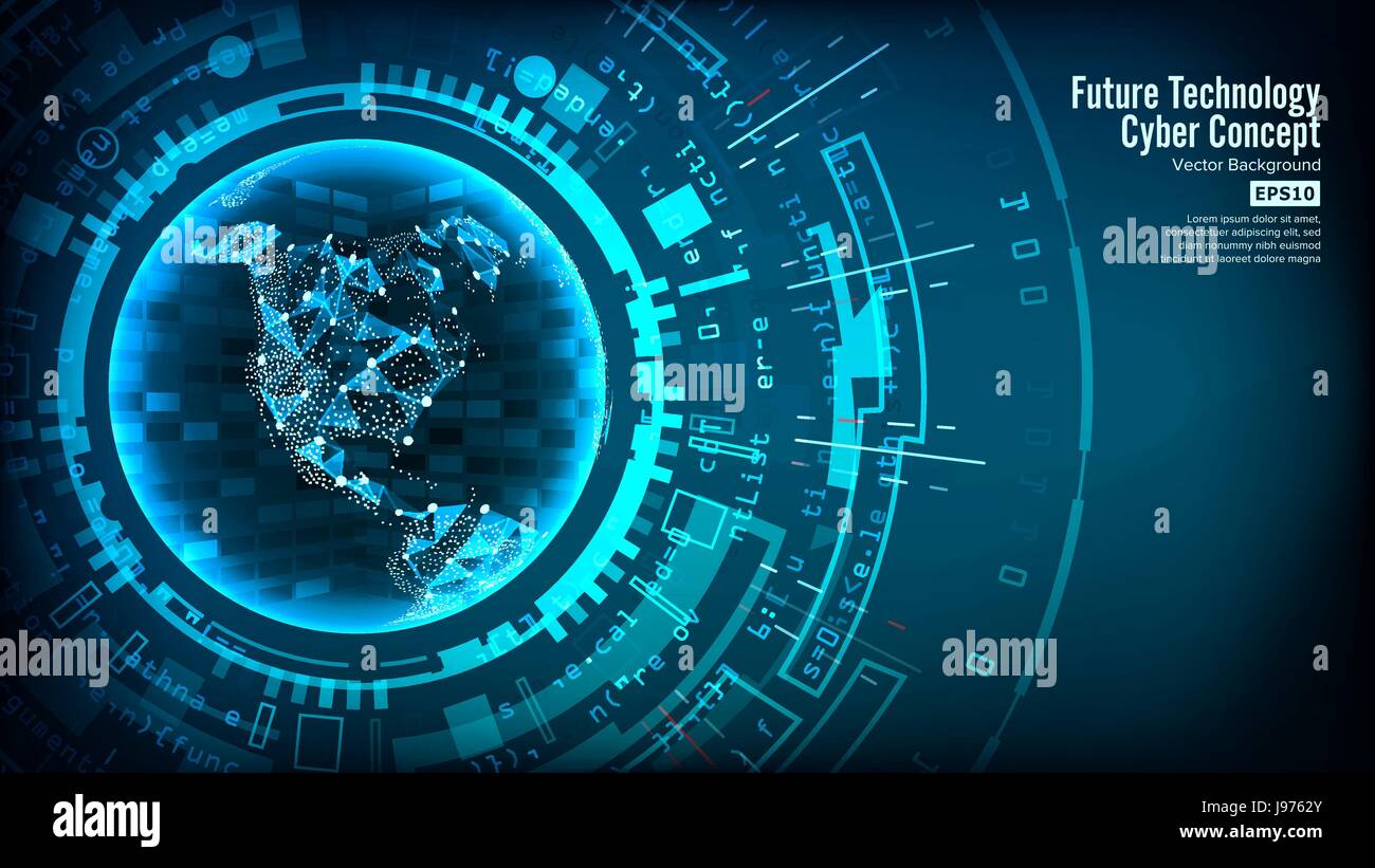 Futuristic Technology Connection Structure Vector Abstract Stock Vector Art And Illustration