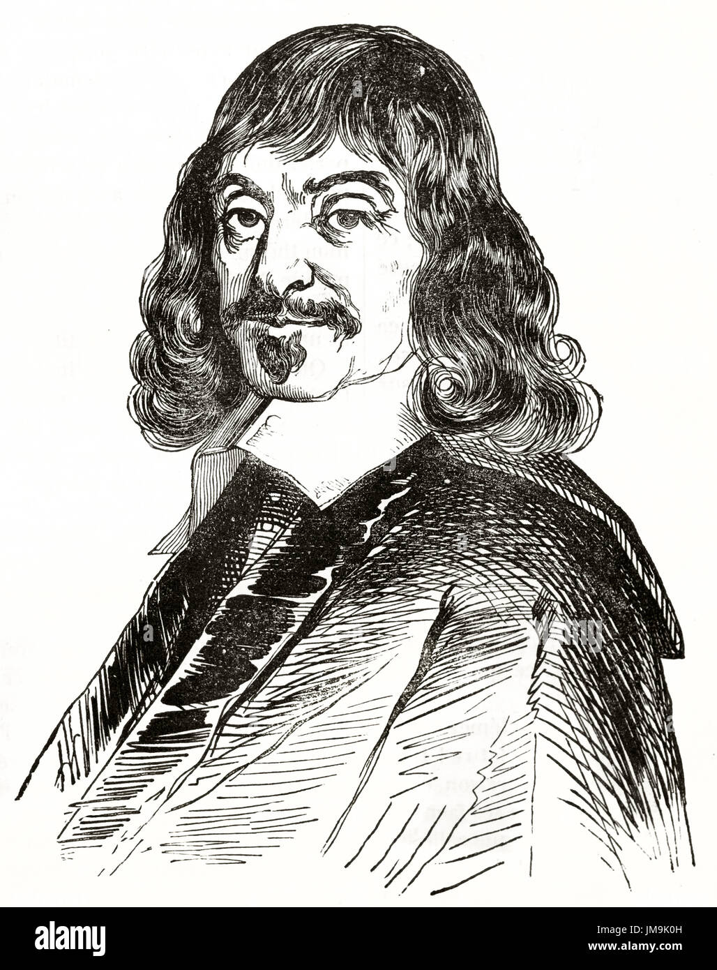 Old engraved portrait of Rene Descartes (1596 – 1650), French Stock ... Old engraved portrait of Rene Descartes (1596 – 1650), French Stock ...