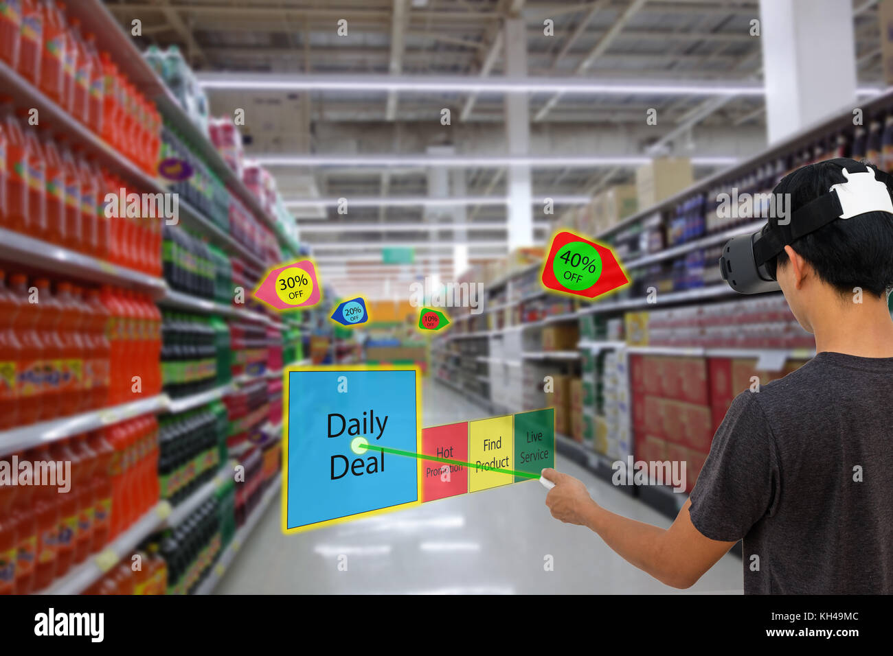 Smart retail with augmented and virtual reality technology concept ... Smart retail with augmented and virtual reality technology concept ...