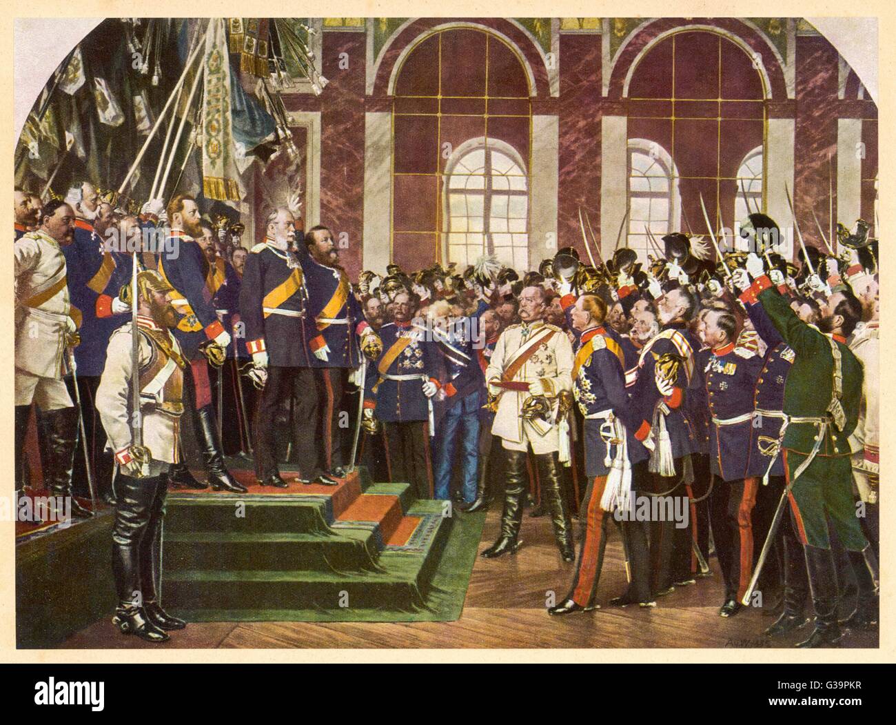 Wilhelm i. von Preußen wird deutscher Kaiser im Spiegelsaal Versailles ... Wilhelm i. von Preußen wird deutscher Kaiser im Spiegelsaal Versailles ...