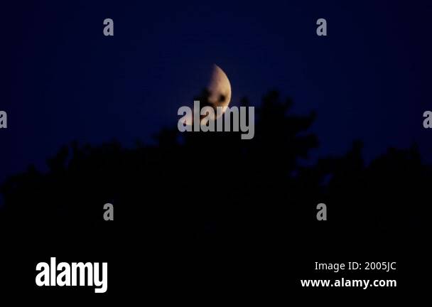 silhouette of a moon Stock Video Footage - Alamy