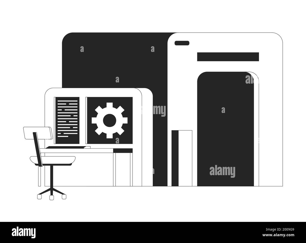 Drawing setup Black and White Stock Photos & Images - Alamy
