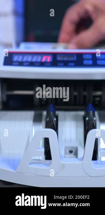 Finance business money counting. Cropped view of the person putting ...