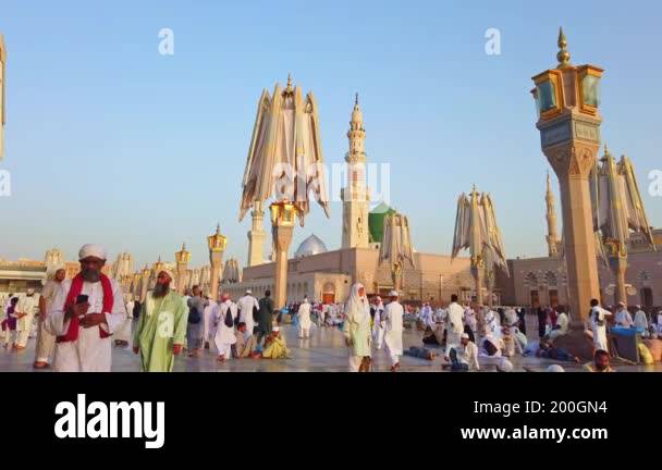 MEDINA, KINGDOM of SAUDI ARABIA-MAY 29, 2019:Static view of huge ...